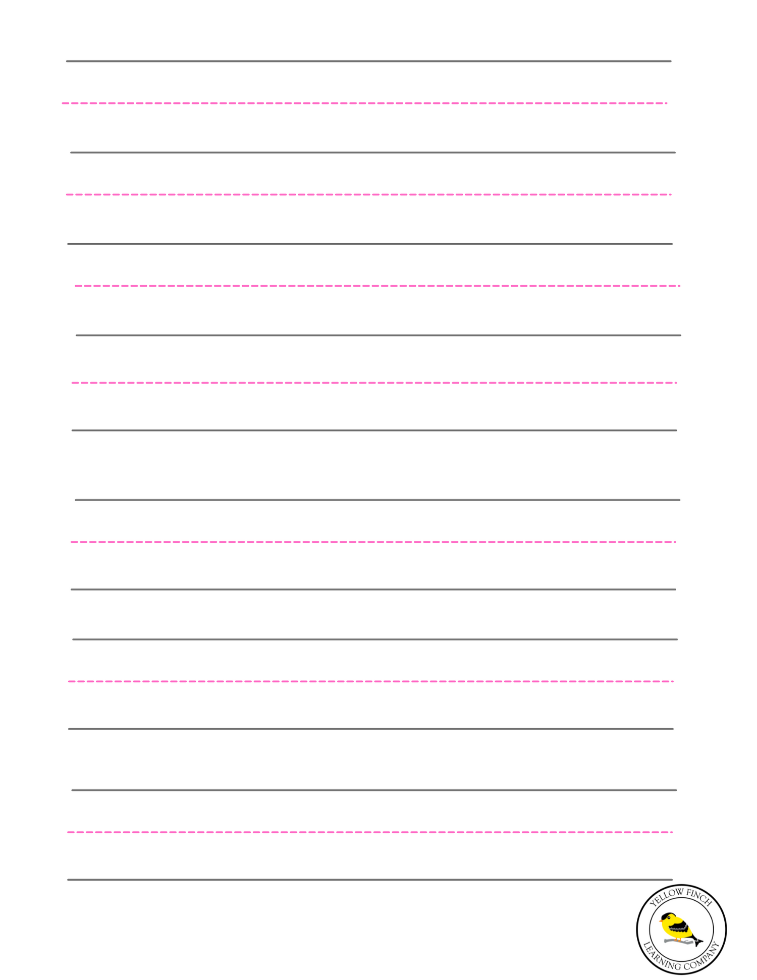 Basic Handwriting Paper - FREE DOWNLOAD – Yellow Finch Learning